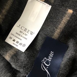 J. Crew | Bedding | J Crew 0 Cashmere Striped Throw Blanket Gray | Poshmark